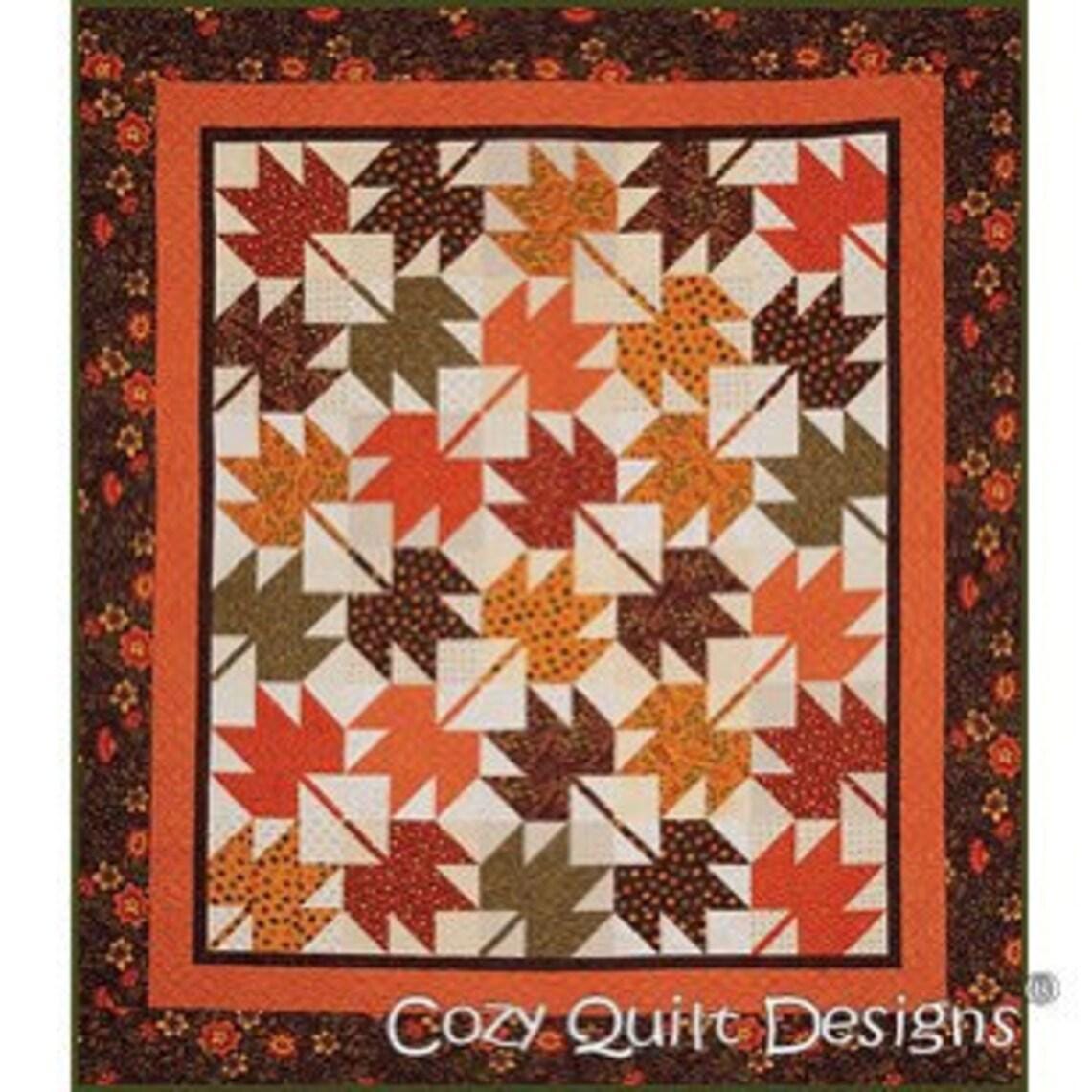 Fall, Leaves, Fall Quilt Pattern by Cozy Quilt Designs - Fat Quarter ...