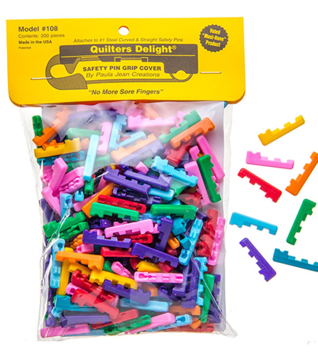 Quilters Delight Safety Pin Grip Covers Helps Reduce Sore Fingers Voted ...