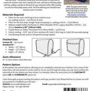 Made for Me Sewing Machine Cover Pattern is Easy to Follow Step by Step ...