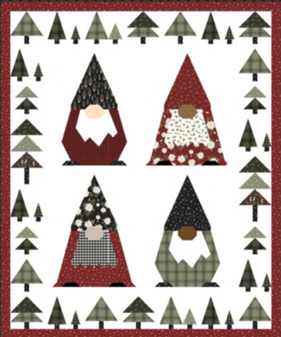 Gnome for the Holidays Quilt Pattern Christmas Pattern - Etsy