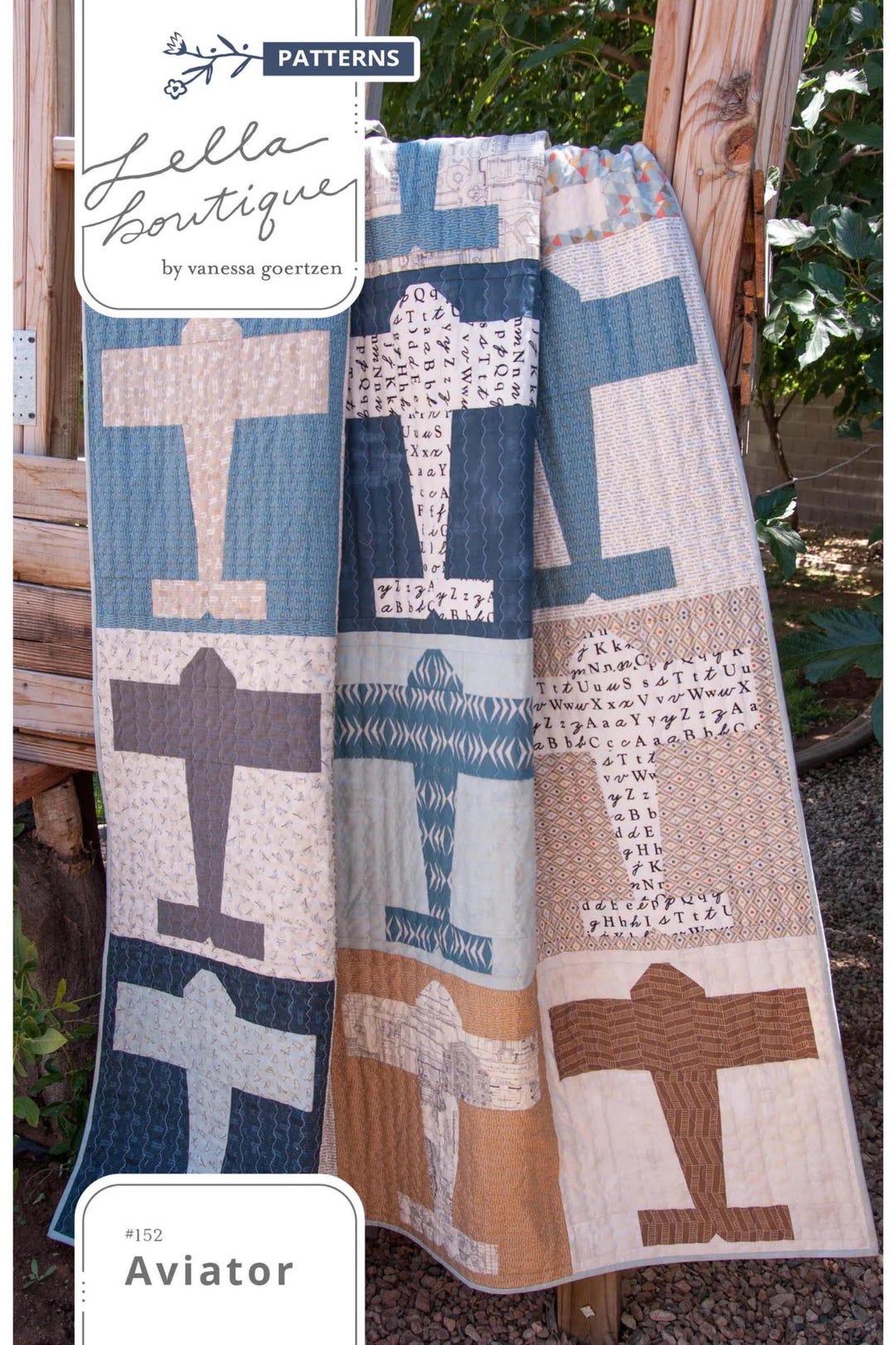 Aviator Quilt Pattern by Lella Boutique - Fat Quarter Friendly Pilot ...