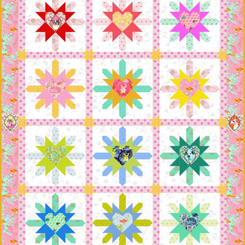 Boho Heart Quilt Kit - Etsy