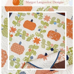 Pumpkin Patch Wall Hanging Pattern by the Pattern Basket - Fat Eighth Friendly Scrappy Pumpkin ...