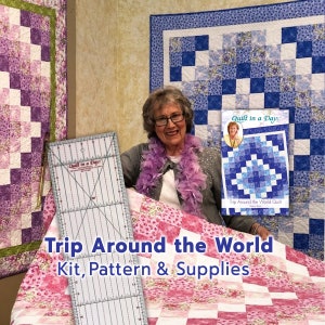 Trip Around the World Pattern, Kit, Quilt in a Day Rulers, Brass ...