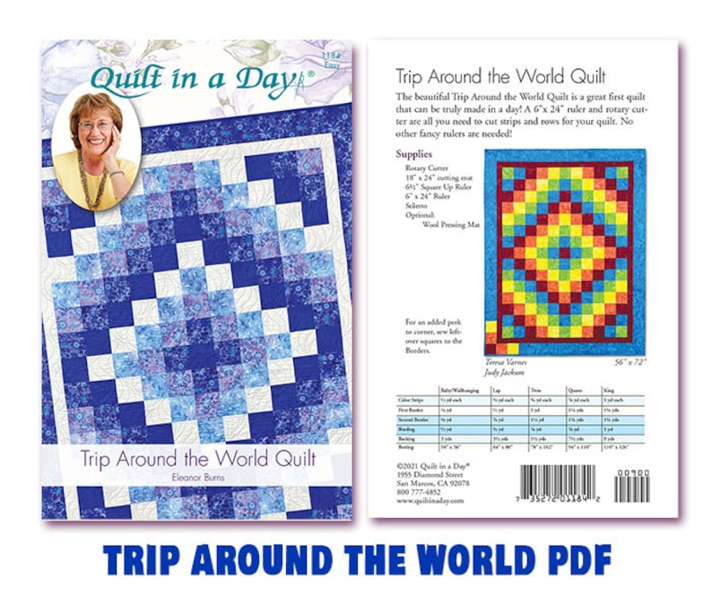 Trip Around the World Quilt Pattern by Eleanor Burns Quilt in - Etsy