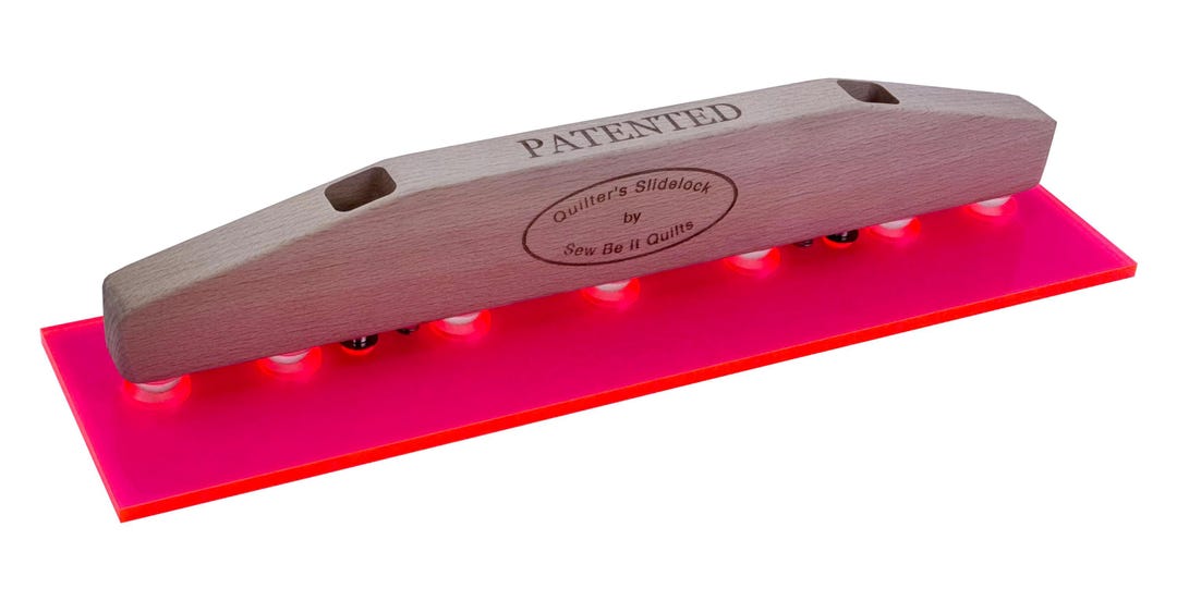 14 Inch PINK Edge Quilter's Slidelock, Quilting Ruler Perfect for Non ...