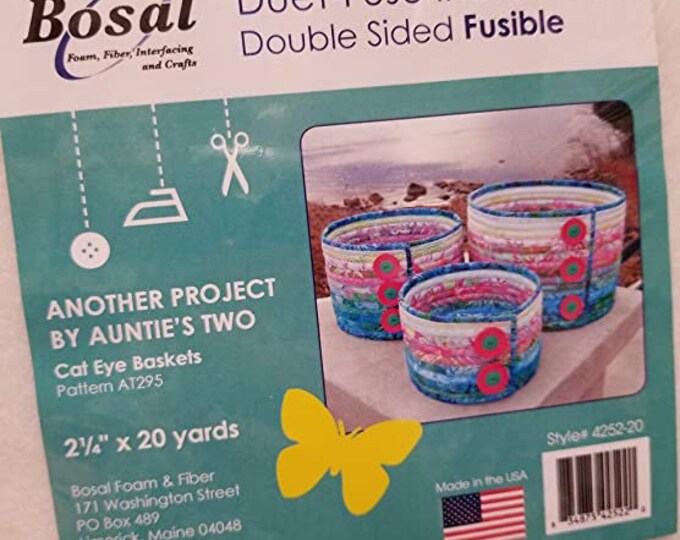 Bosal Duet-fuse II Double Sided Fusible Batting 2 1/4" X 20 Yds ...