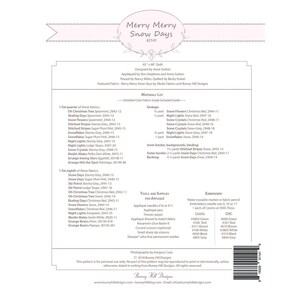 Merry Merry Snow Days BOM Quilt Pattern by Bunny Hill Designs - Etsy