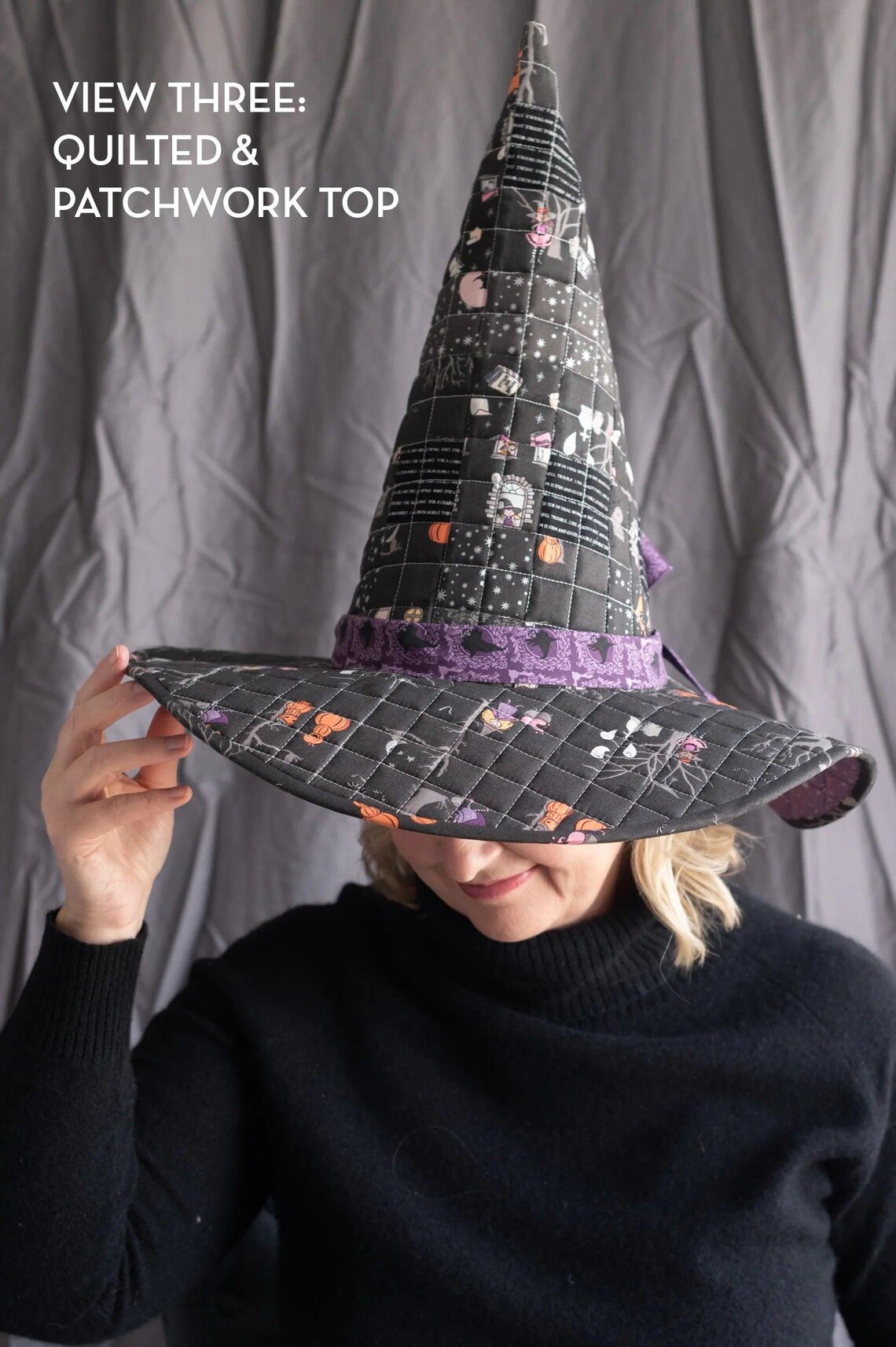 Spellbound Quilted Witch Hat Pattern by Melissa Mortenson, DIY Witch ...