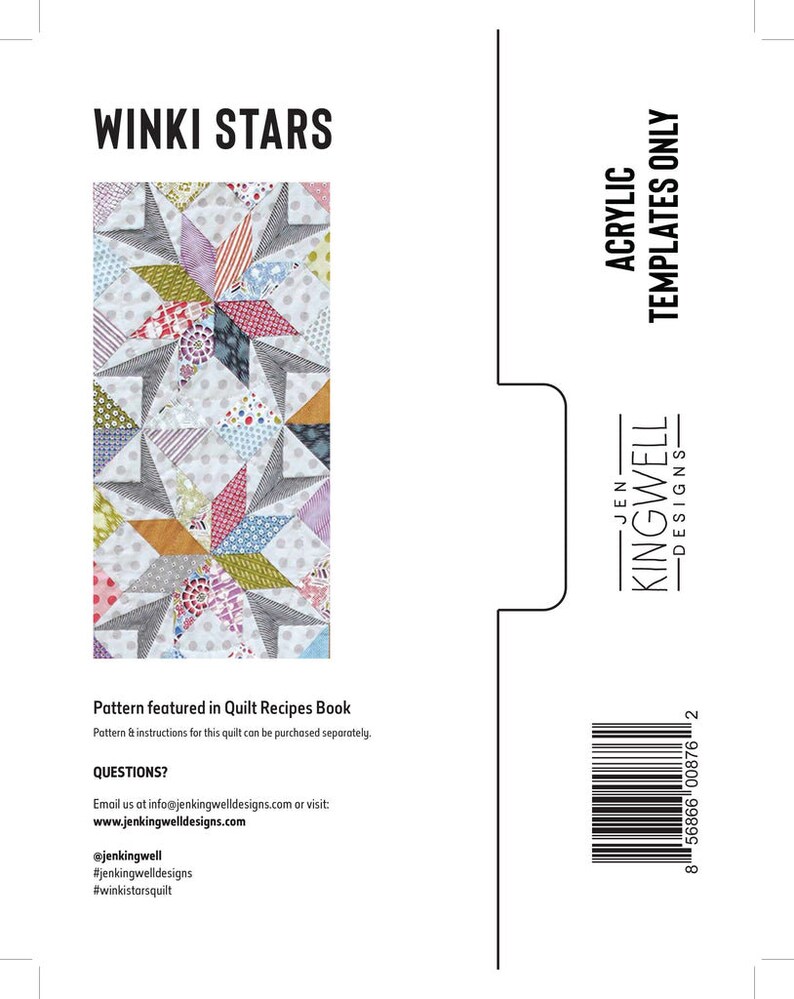Winki Stars acrylic Template Only by Jen Kingwell Designs - Etsy
