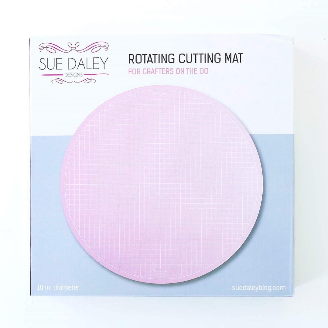 Sue Daley Designs Pink 10" Portable Rotating Cutting Mat, Multi Use ...