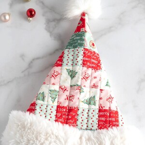 Snowbound Quilted Santa Hat Pattern by Melissa Mortenson, DIY Santa ...