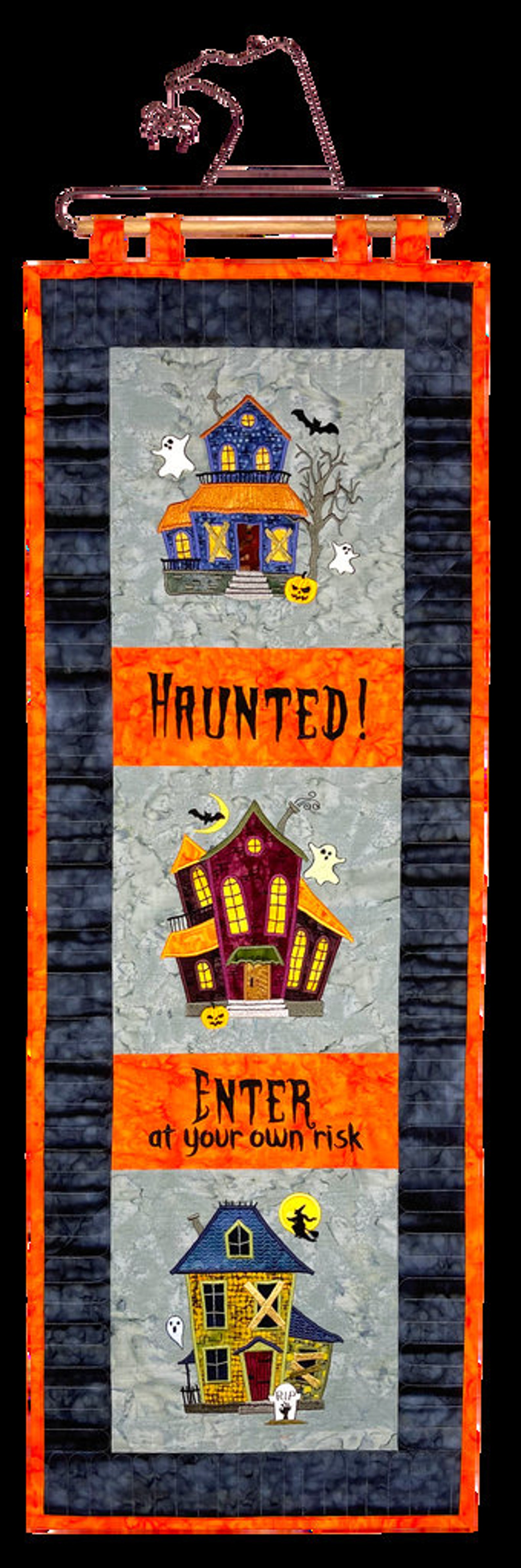 The Wonky Houses: Haunted Halloween Machine Embroidery Design - Etsy