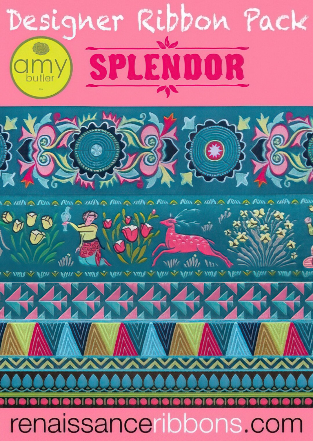 Amy Butler Splendor Designer Ribbon Pack by Renaissance Ribbons - Etsy