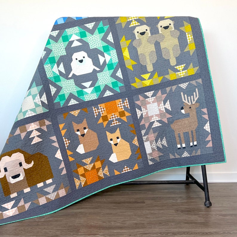 North Stars Quilt Pattern by Elizabeth Hartman Animal Lover - Etsy