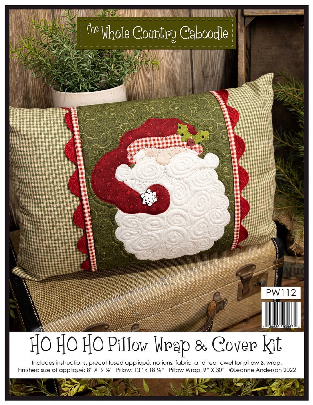 Ho Ho Ho Pillow Wrap Precut Fused Applique Pillow Cover Kit, All You ...