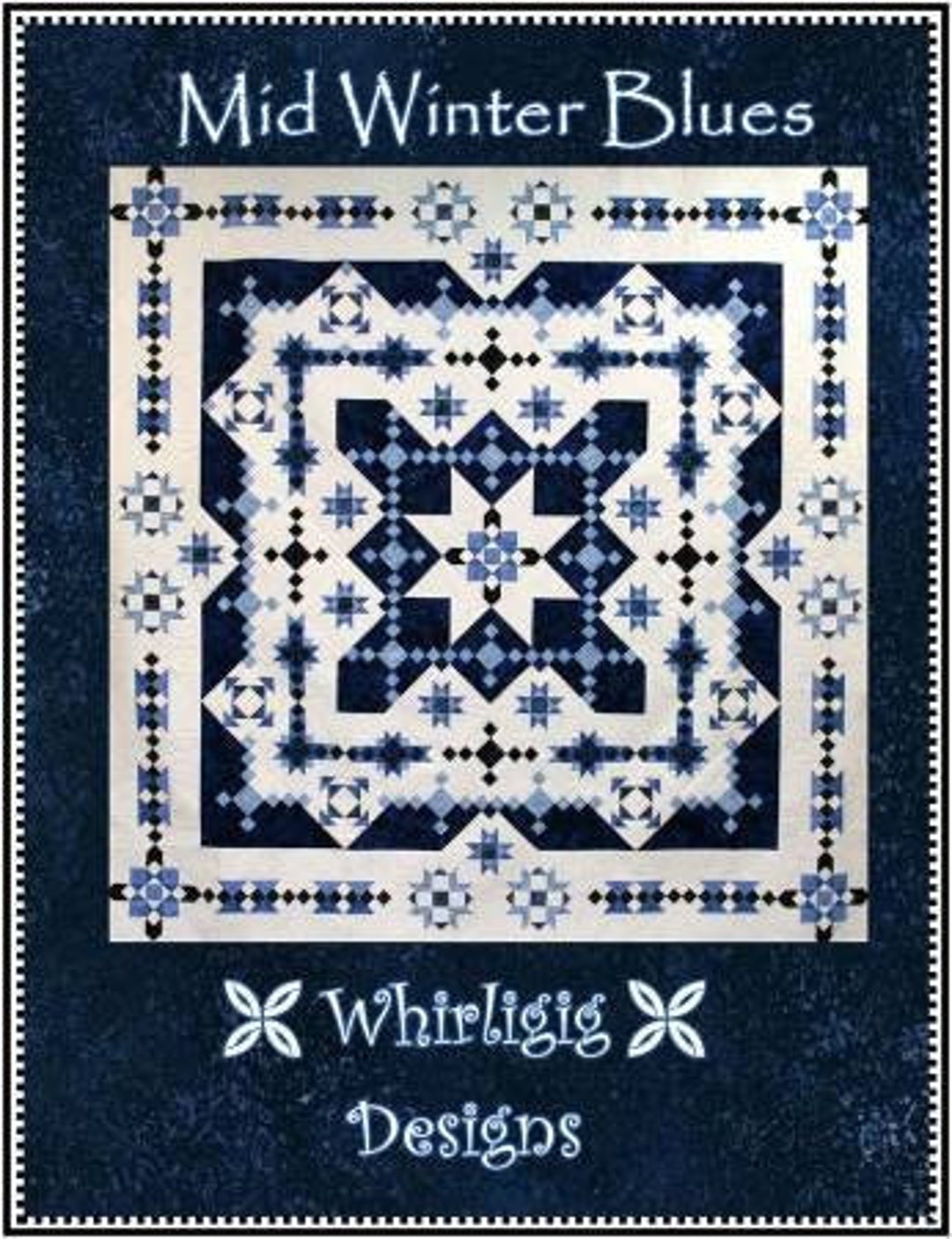 Mid Winter Blues Monochromatic Quilt Pattern in Various Shades of Blue ...