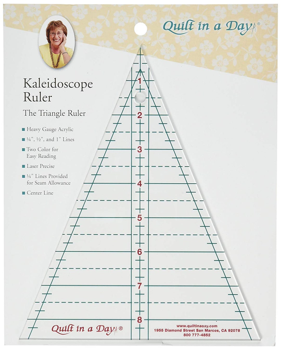 Kaleidoscope Ruler by Quilt in a Day - Triangle Ruler Perfect for ...