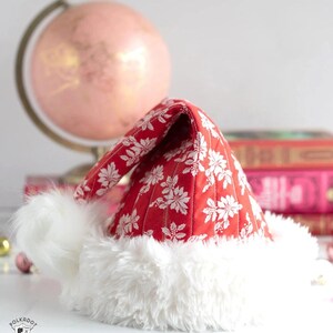 Snowbound Quilted Santa Hat Pattern by Melissa Mortenson, DIY Santa ...