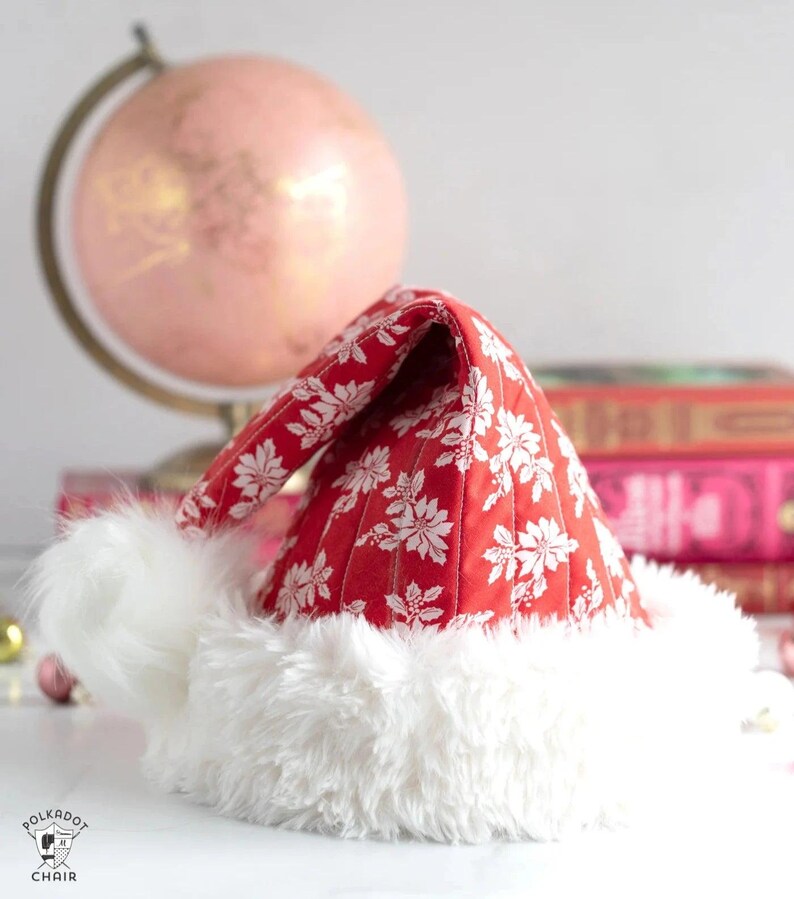 Snowbound Quilted Santa Hat Pattern by Melissa Mortenson, DIY Santa ...