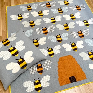 Beehive Quilt Pattern by Elizabeth Hartman Conventional Piecing Patchwork Bee Quilt and Pillow ...
