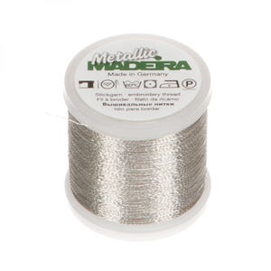 Metallic Nylon/polyester Embroidery Thread 40wt 220yds Silver - Shiny ...