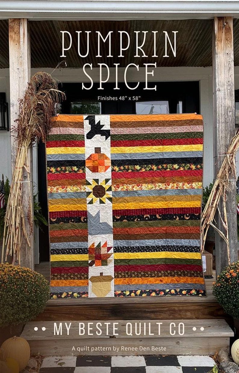 Pumpkin Spice Quilt Pattern by Renee Den, Fall Quilts for Confident ...