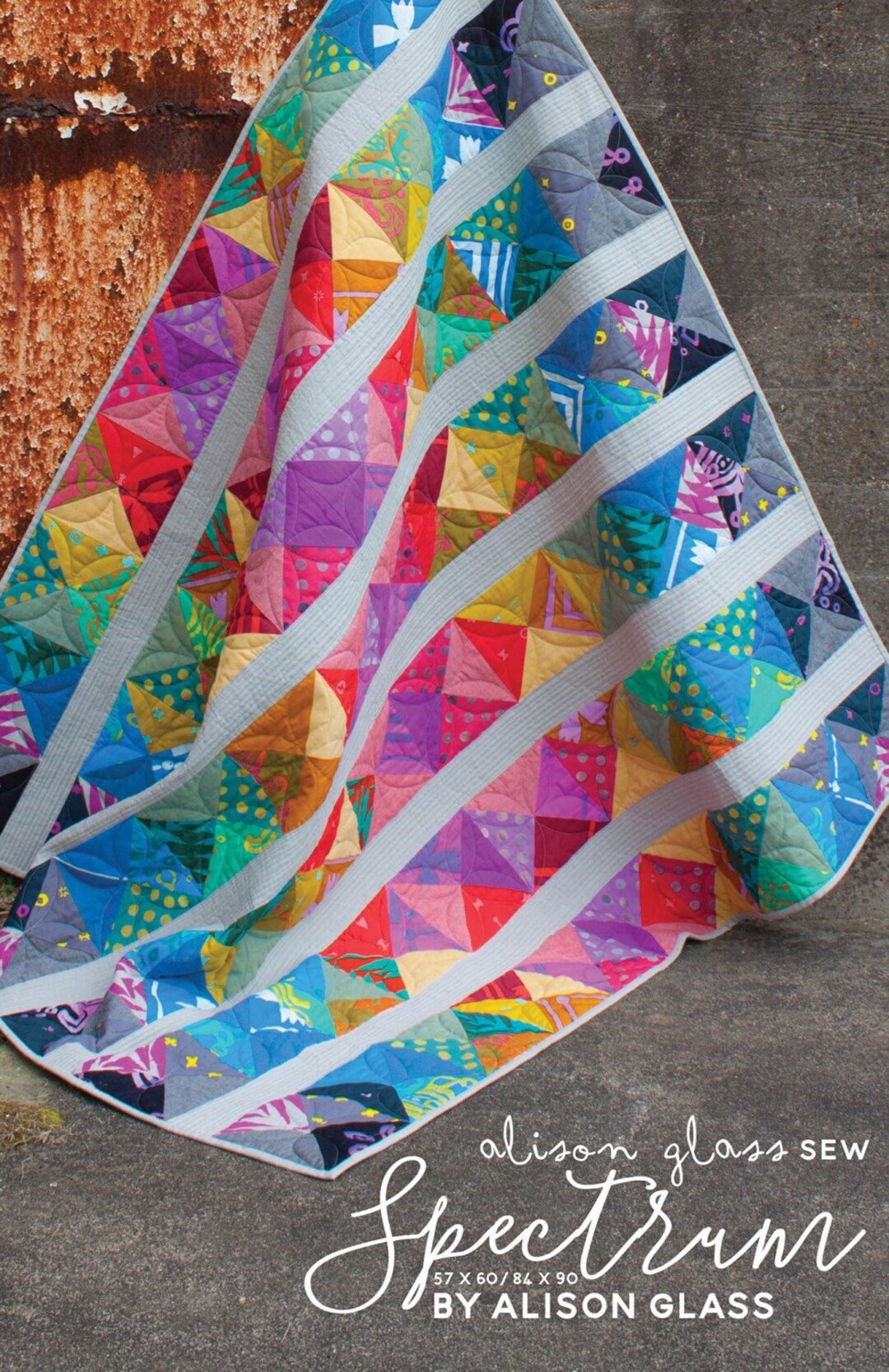 Spectrum Pattern Quilt Pattern by Alison Glass - Easy Triangle Quilts ...