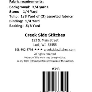 Tulip Time Table Runner Quilt Pattern by Creek Side Stitches - Easy to ...