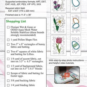 Easter Garden Table Runner Machine Embroidery by Amelie Scott Designs ...