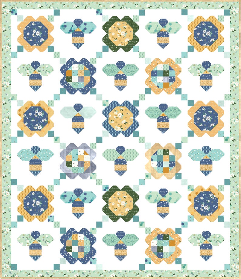 Daisy a Day Quilt Pattern by Beverly Mccullough of Flamingo Toes - 79 ...