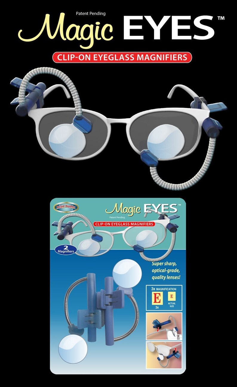 Magic Eyes Clip on Eyeglass Magnifier Clips - Etsy