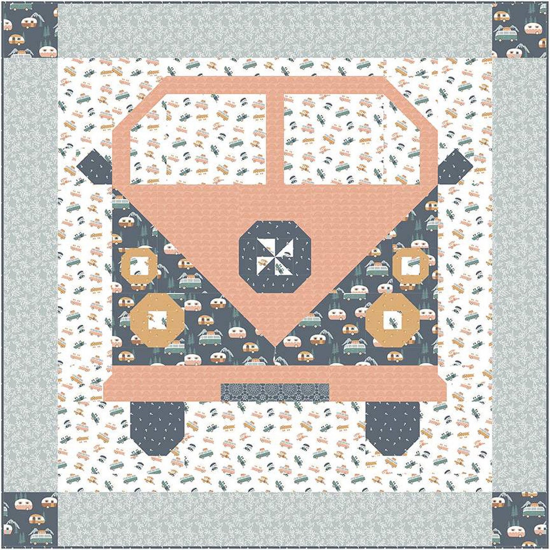 Beep Classic Camper Van Quilt Quilting Pattern, From Kelli Fannin Quilt ...