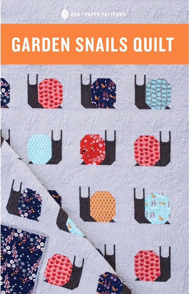 Garden Snails Quilt Pattern by Pen & Paper - 3 Quilt Sizes Included - Etsy
