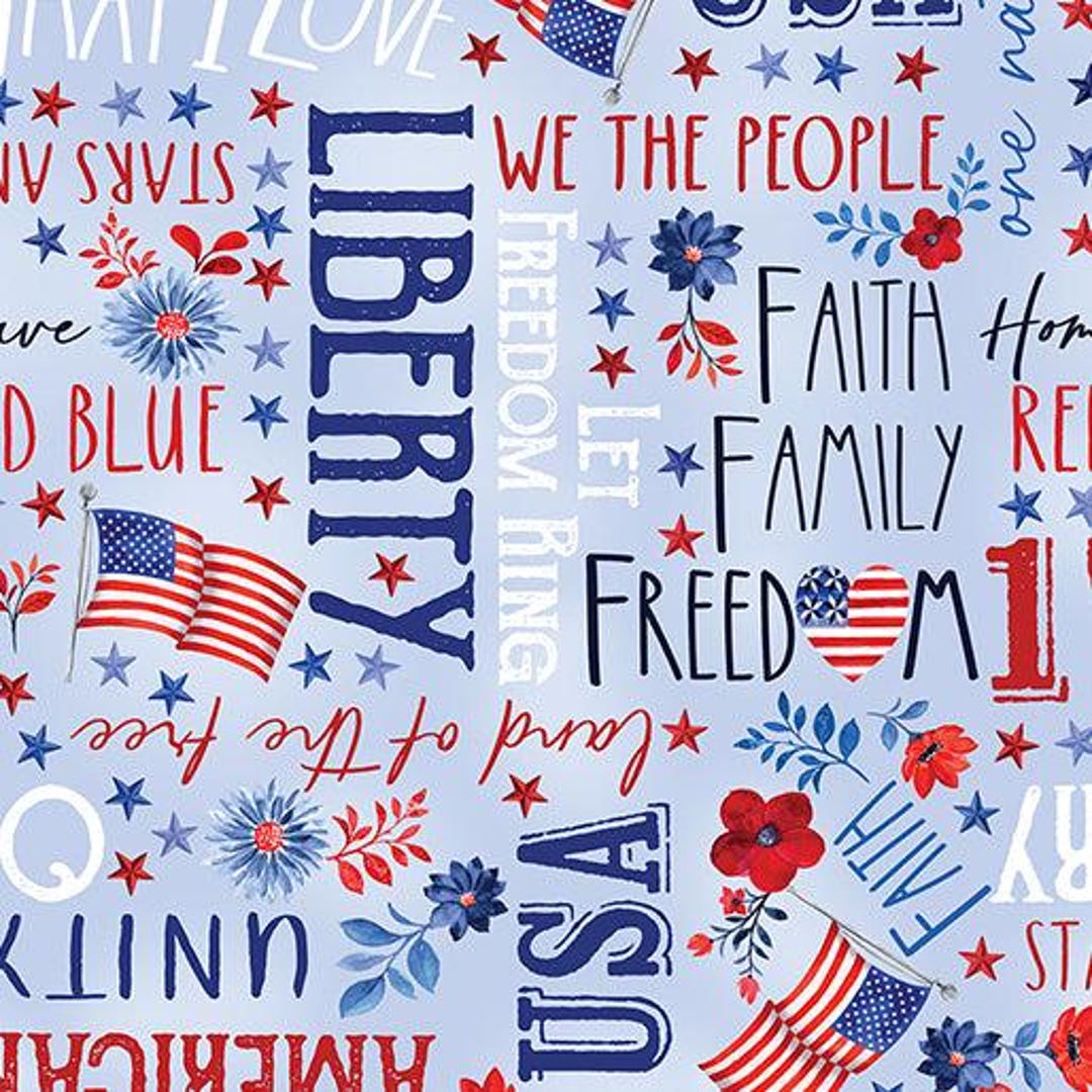 Words of Glory - Blue - Faith, Family, Freedom by Nicole Decamp for ...