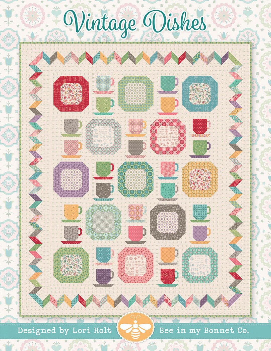 Vintage Dishes Quilt Pattern by It's Sew Emma - Etsy