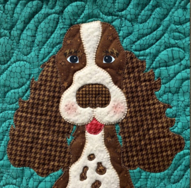 Brown Springer Spaniel Precut Fused Applique Kit Includes All - Etsy