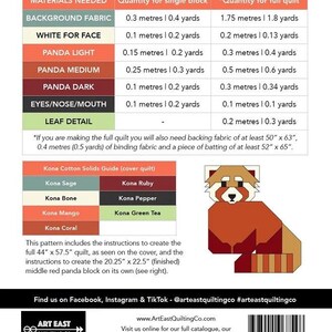 Red Pandas Quilt Pattern by Art East Quilting Co - Traditionally Pieced ...