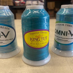Blue Variegated Thread Sold Separately, Cotton Variegated Blue Thread ...