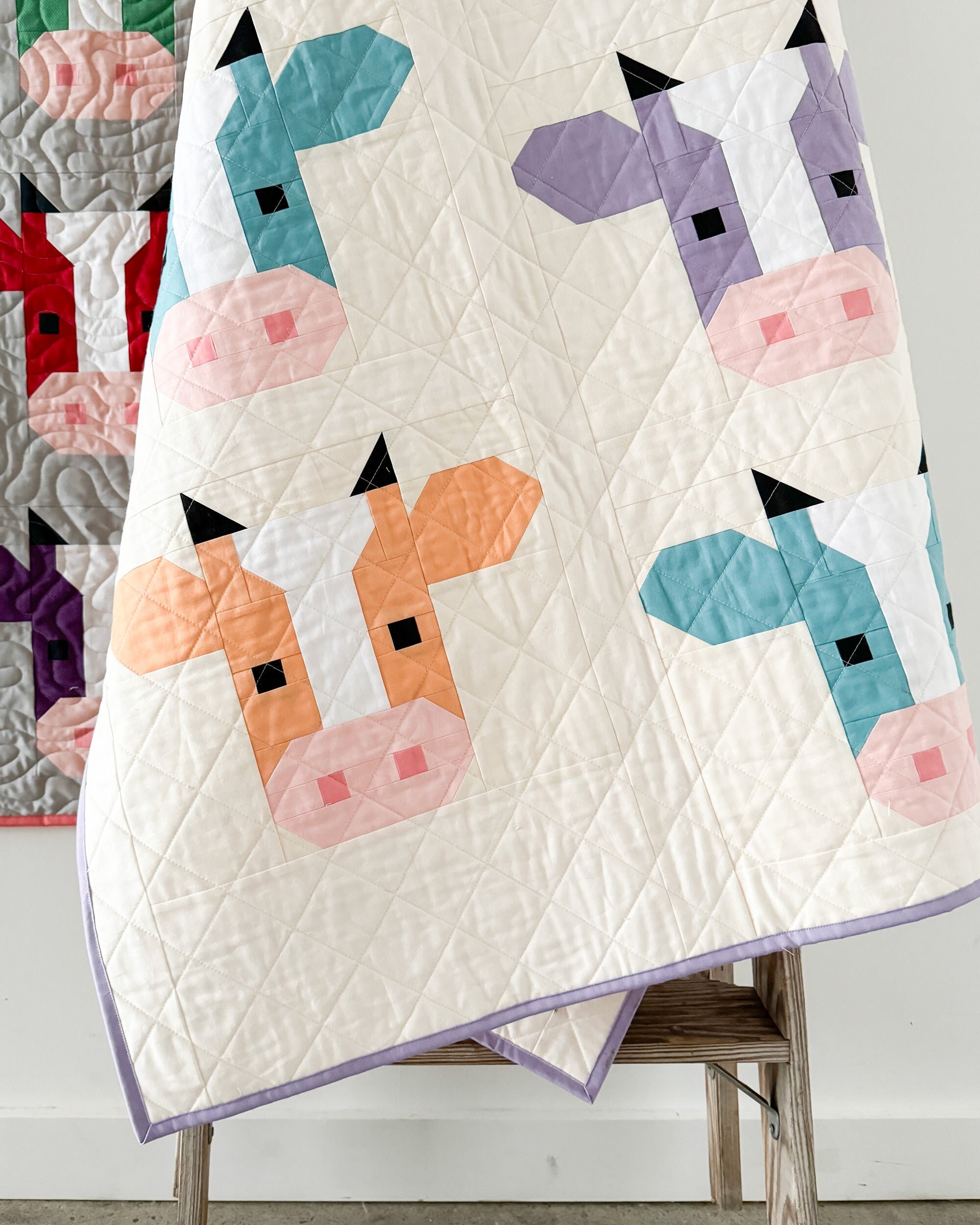 Annabelle Quilt Pattern by Cotton and Joy, Cow Quilt Pattern, Confident ...