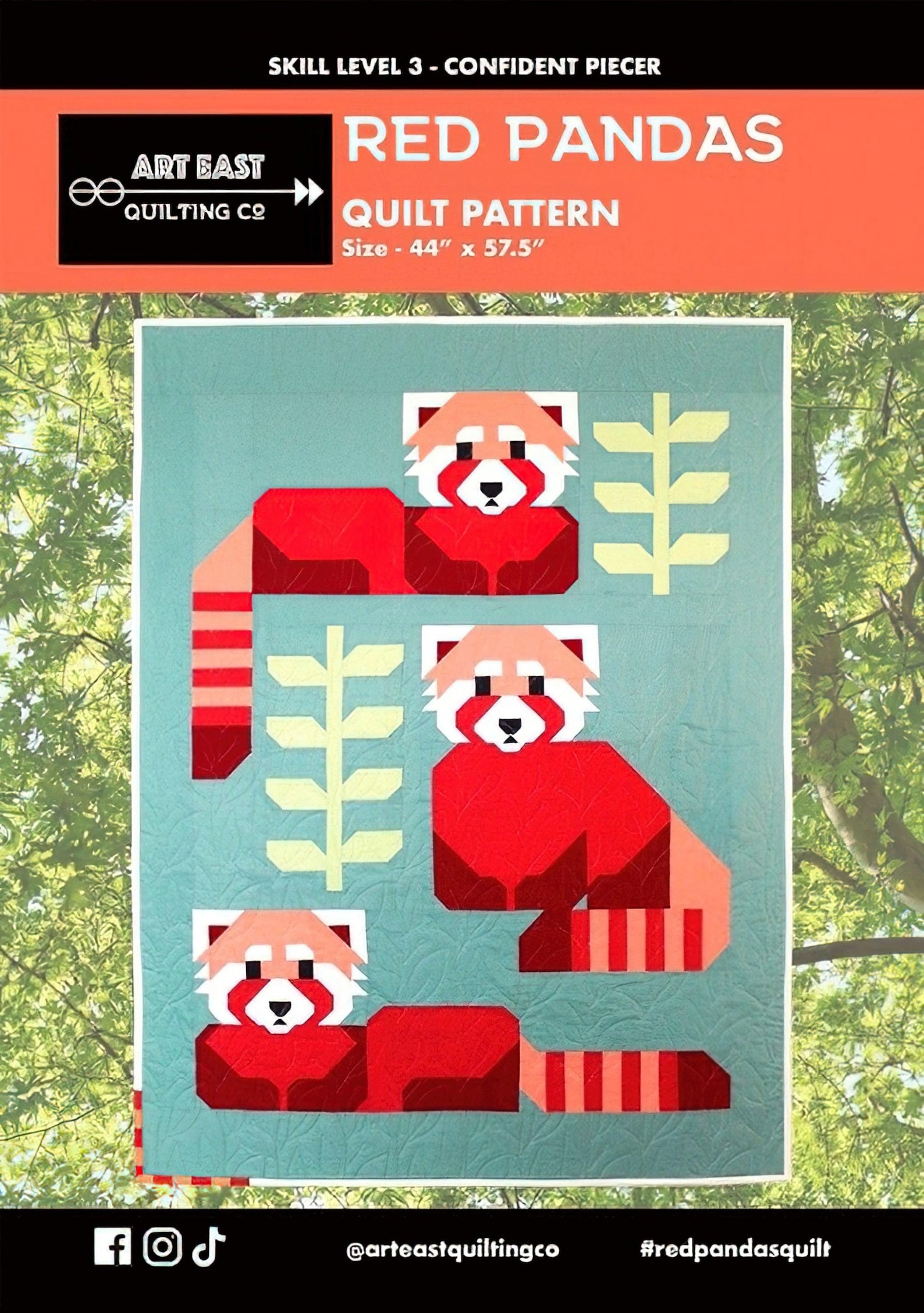 Red Pandas Quilt Pattern by Art East Quilting Co - Traditionally Pieced ...