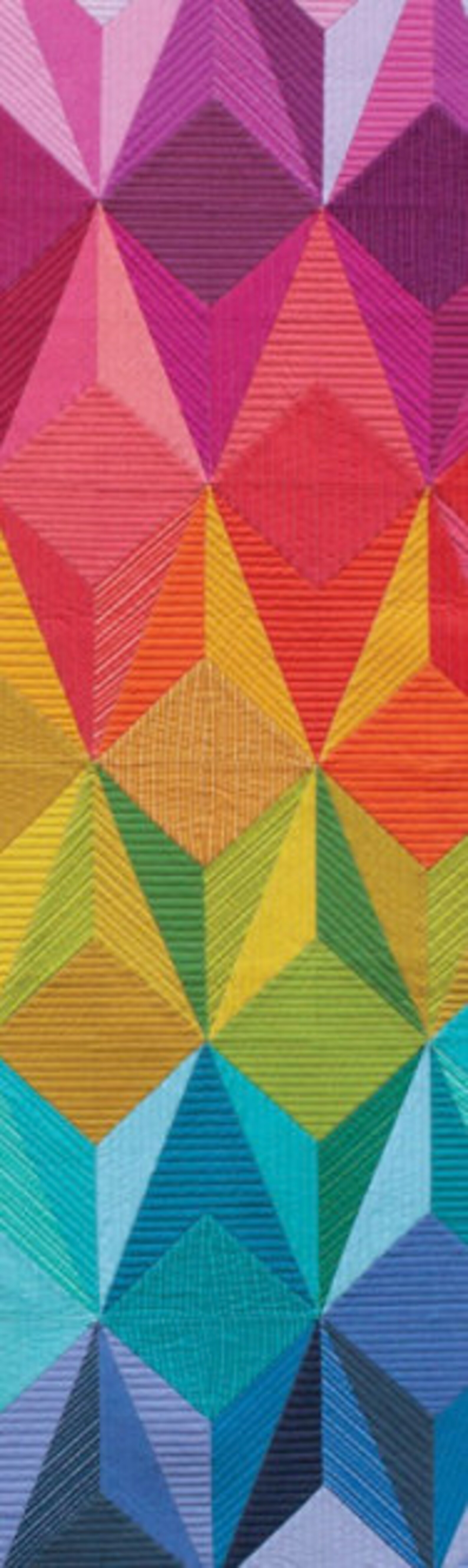 Aura Foundation Paper Piecing Pattern, a Super Colorful Ombre Quilt ...