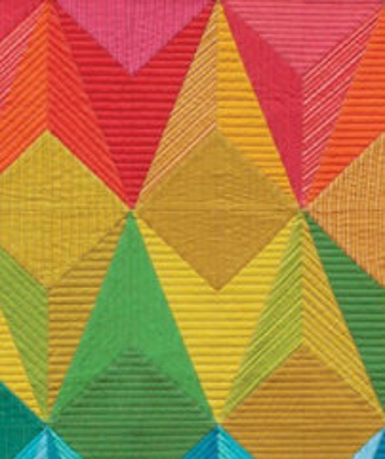 Aura Foundation Paper Piecing Pattern, a Super Colorful Ombre Quilt ...