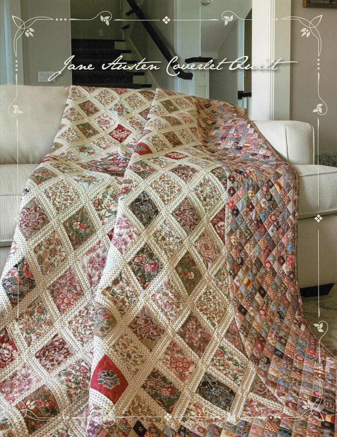 Riley Blake - Jane Austen at Home Coverlet Quilt Kit, Diamond Quilt ...