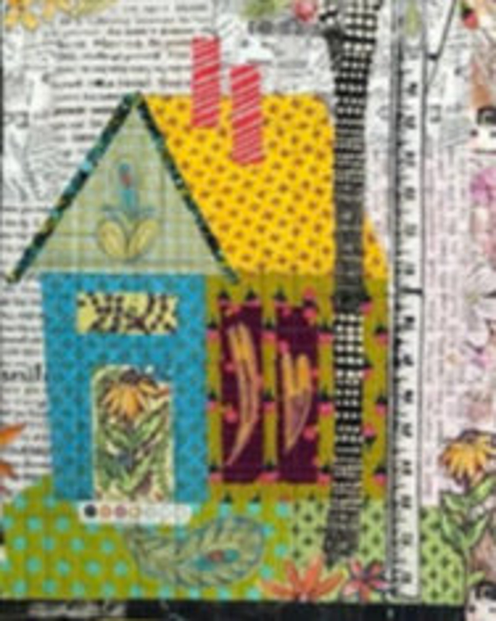 Birch Street Collage Pattern by Laura Heine Floral Home Sweet - Etsy