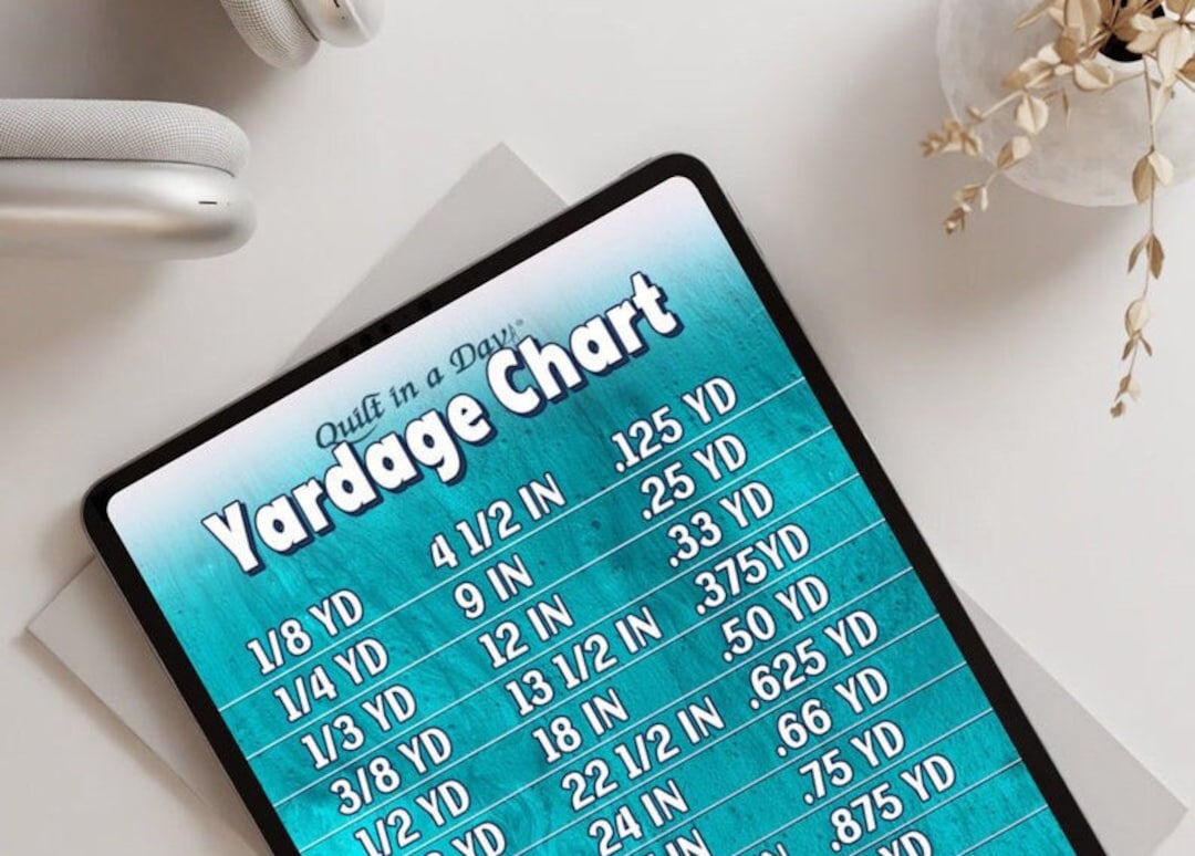 Digital Printable Yardgage Chart, Keep Your Knowledge of Yardage Handy ...