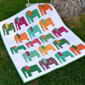 Stomping Ground Quilt Pattern by Wendy Sheppard - Cute Elephant Quilt ...
