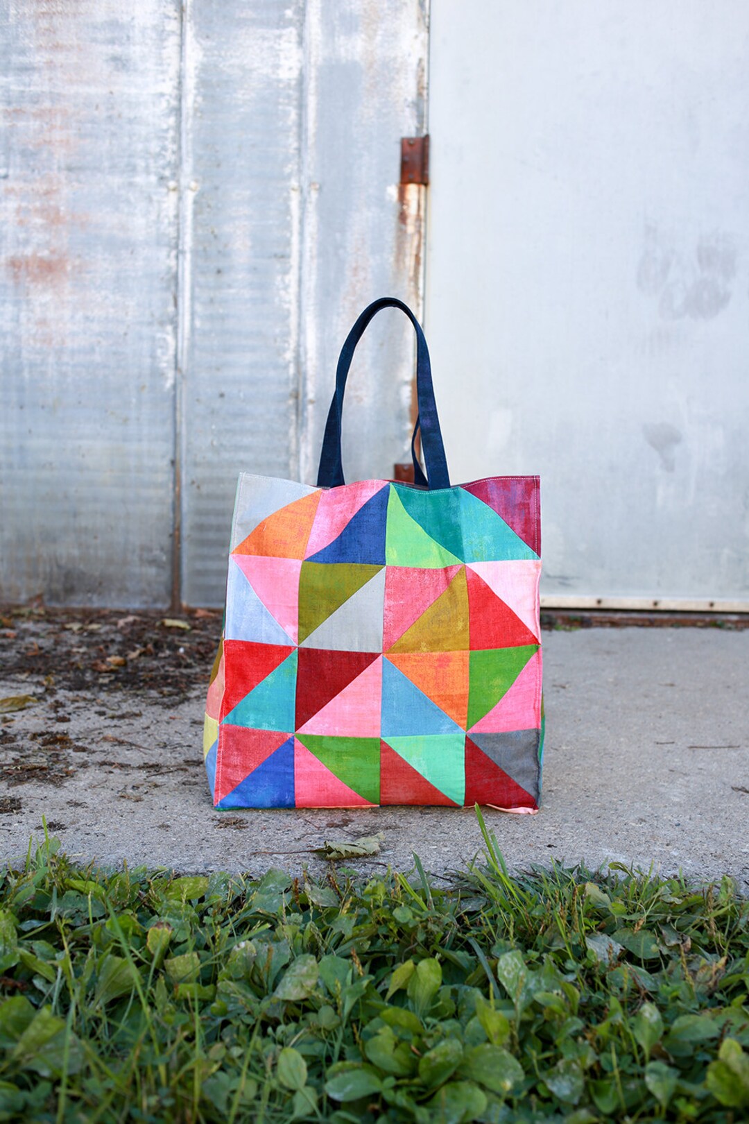 Workshop Tote Bag Pattern is Great for Beginners, Easy Patchwork Bag ...
