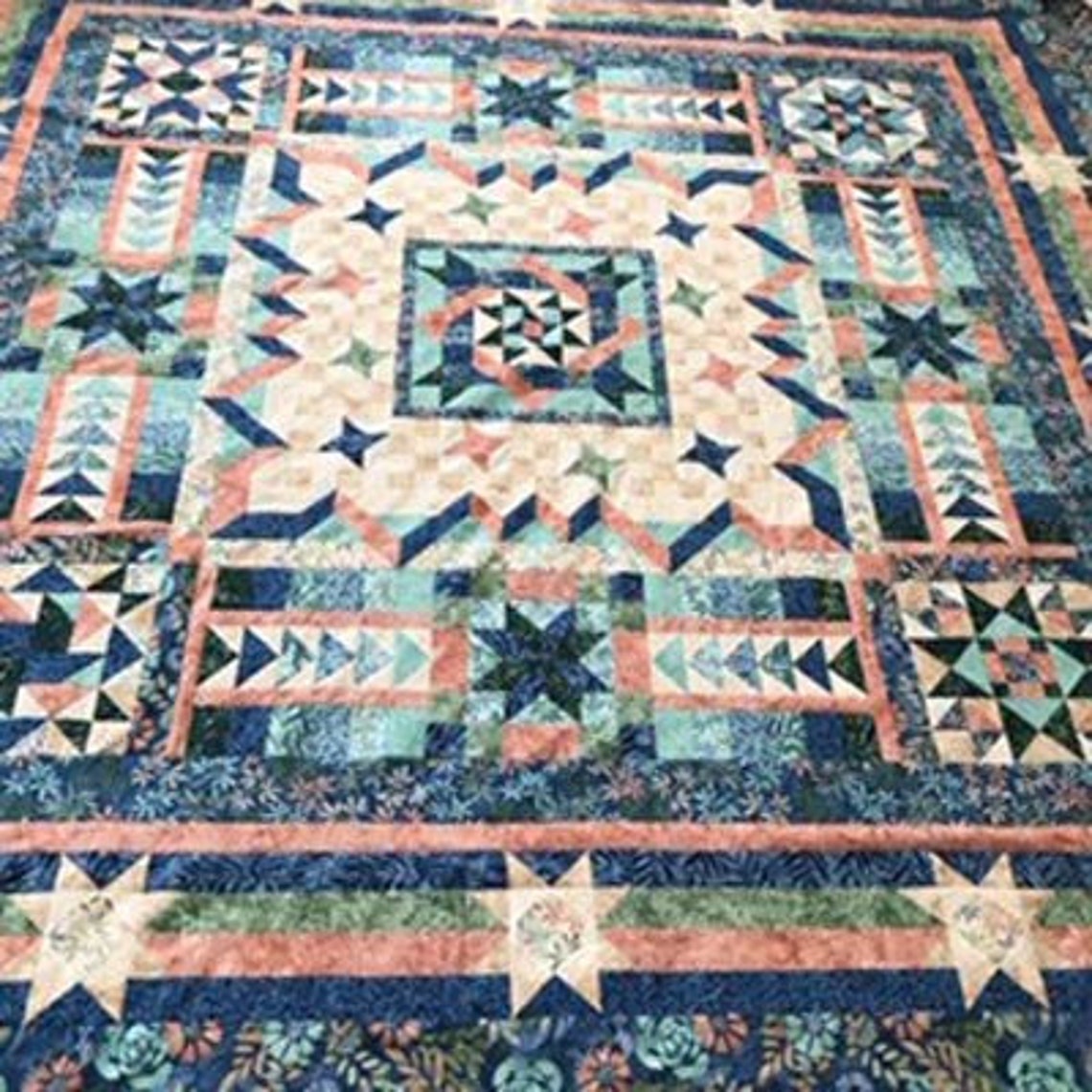 Tranquility Quilt Pattern by Wing and a Prayer Blue Quilts - Etsy