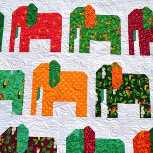 Stomping Ground Quilt Pattern by Wendy Sheppard - Cute Elephant Quilt ...